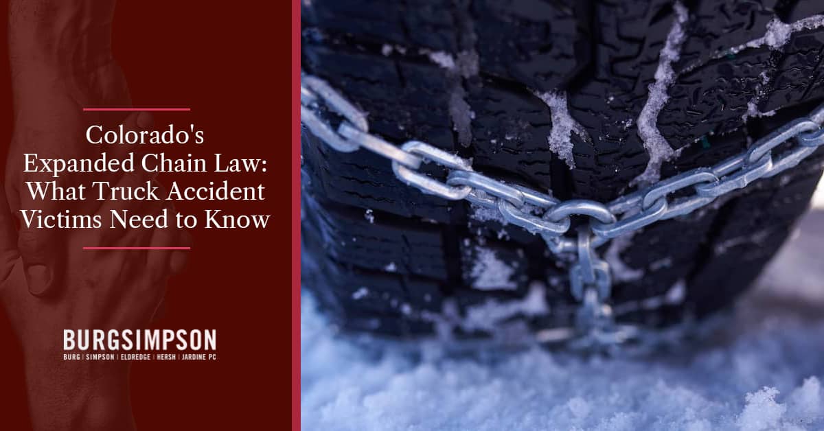 Colorado's Chain Law Has Been Expanded